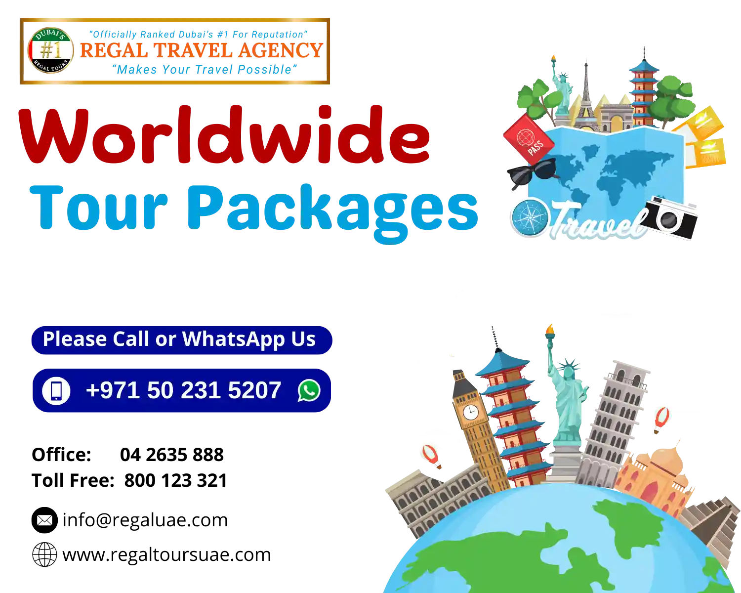 Worldwide Tour Packages From Dubai, UAE | Regal Tours